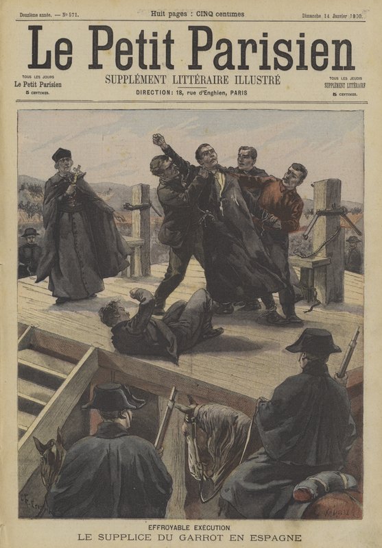 Execution by garrotte in Spain by Fortune Louis Meaulle
