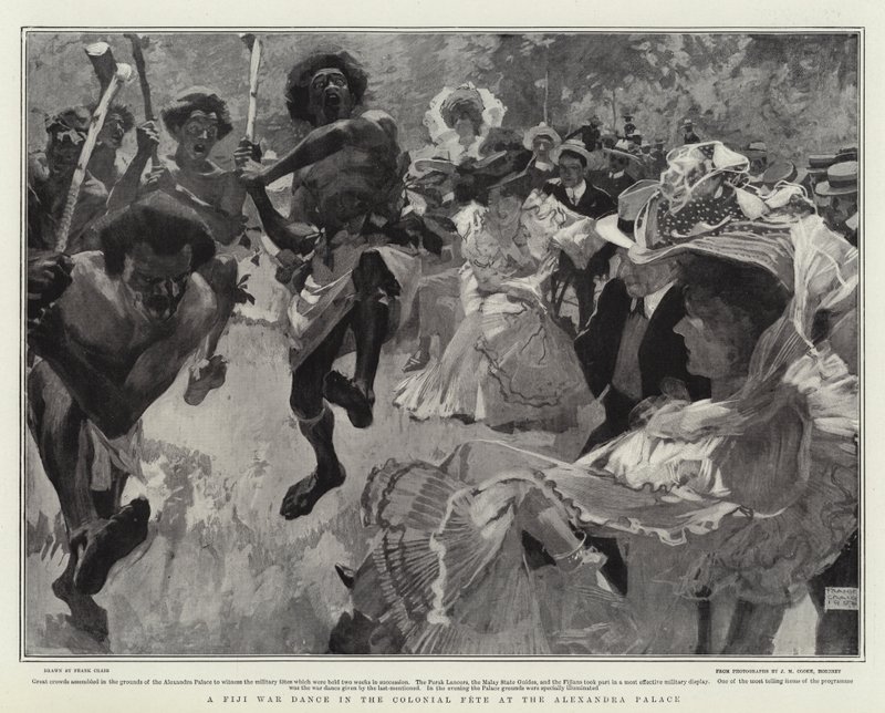 A Fiji War Dance in the Colonial Fete at the Alexandra Palace
