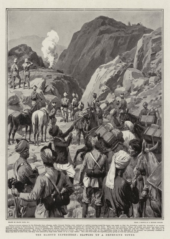 The Mahsud Expedition, blowing up a Defensive Tower