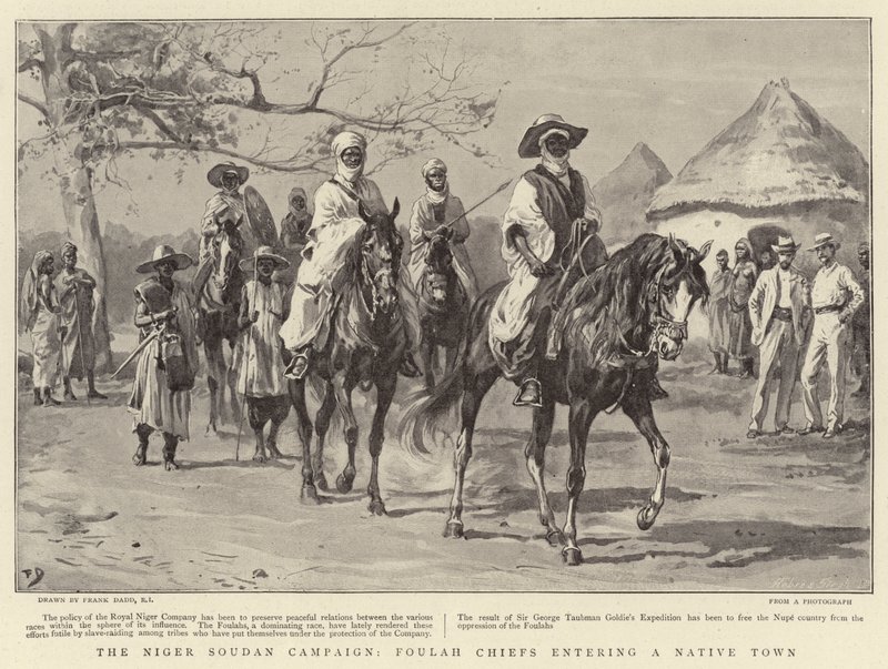 The Niger Sudan Campaign, Foulah Chiefs Entering a Native Town