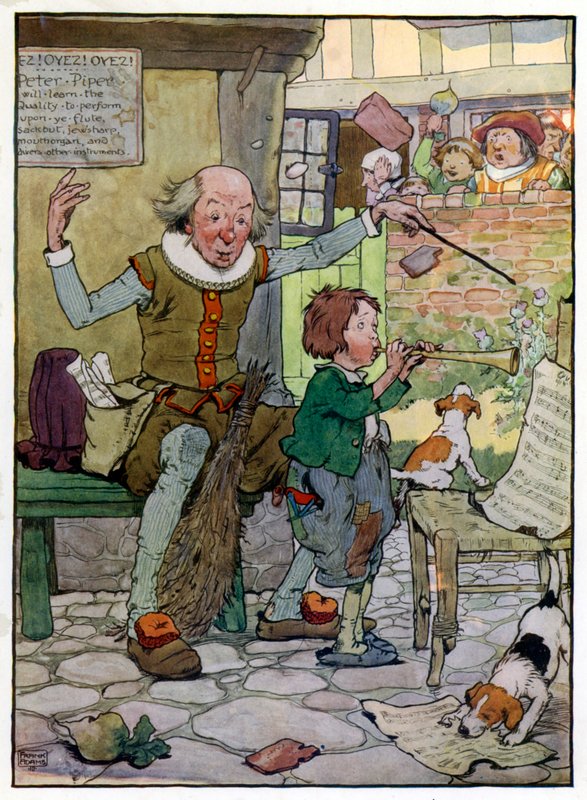 Illustration for The Story of Tom The Piper's Son