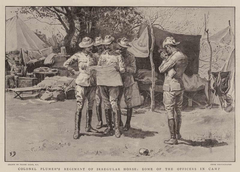 Colonel Plumer's Regiment of Irregular Horse, Some of the Officers in Camp