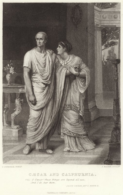 Caesar and Calphurnia, Julius Caesar, Act II, Scene II