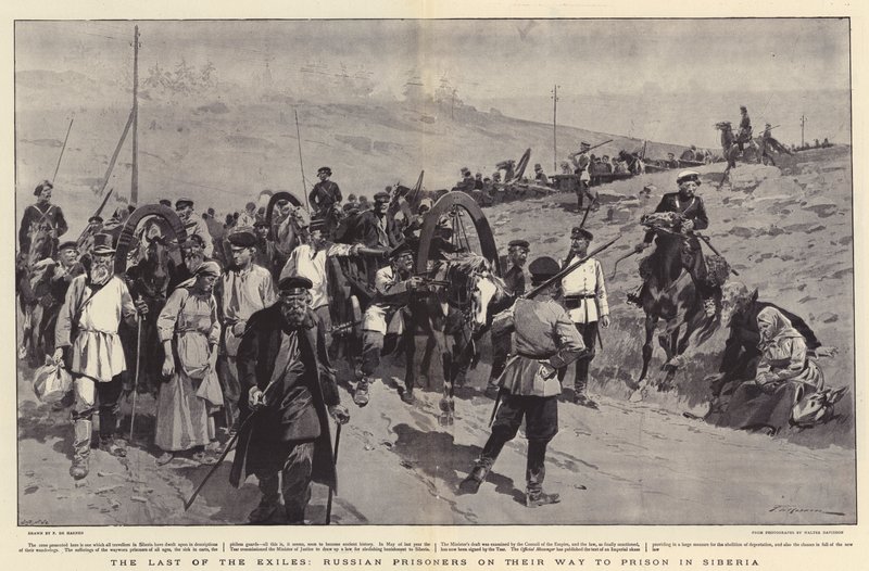 The Last of the Exiles, Russian Prisoners on Their Way to Prison in Siberia