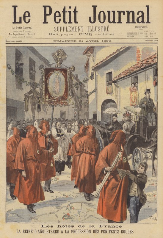 The guests of France: Queen Victoria watching the procession of the Red ...