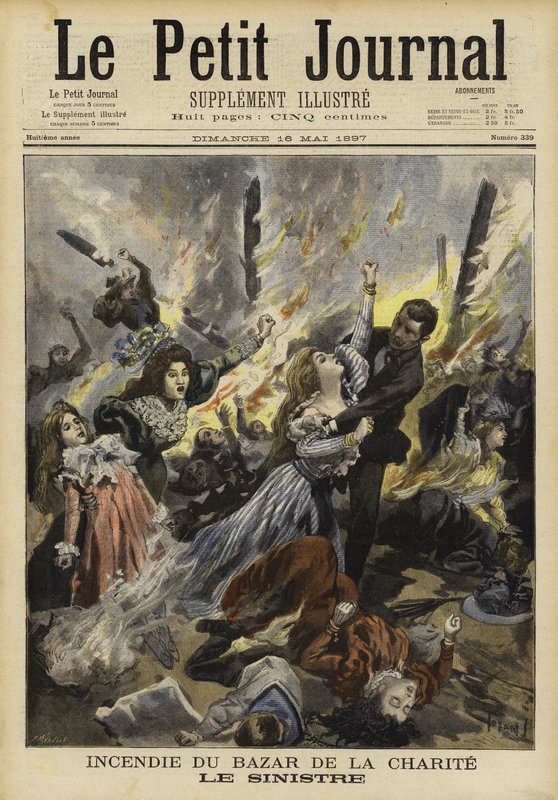 Fire at the Bazar de la Charite, Paris, 1897