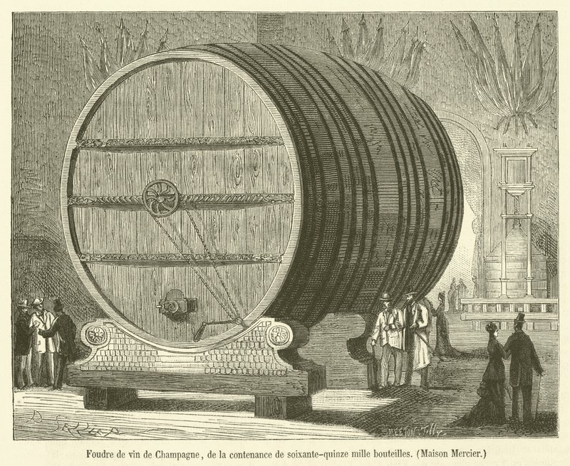 Champagne Wine Barrel, Holding Seventy-Five Thousand Bottles, Mercier ...