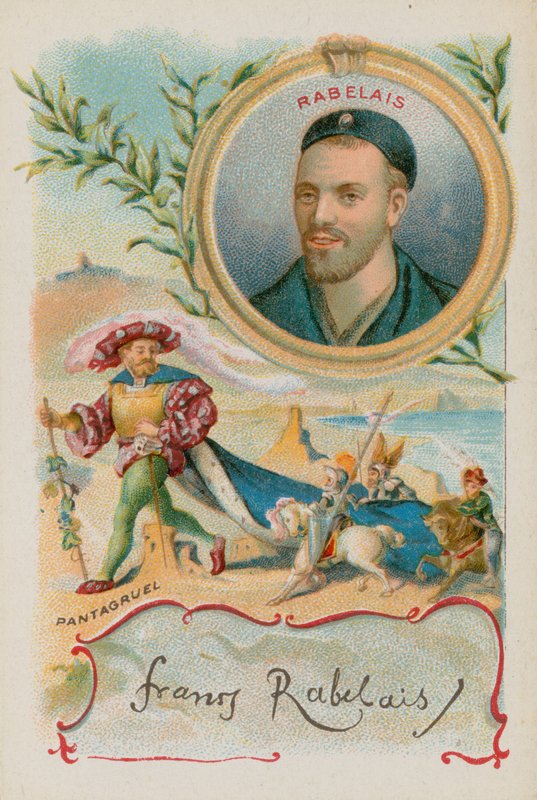 French Renaissance writer Rabelais with his character Gargantua