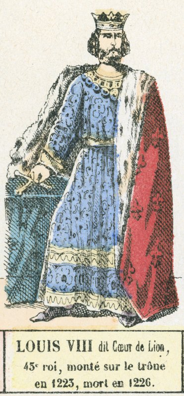Louis VIII called Coeur de Lion, 43rd King, ascended the throne in 1223 ...