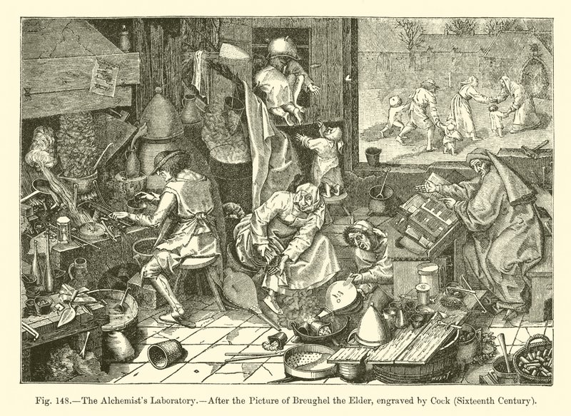 The Alchemist's Laboratory by French School