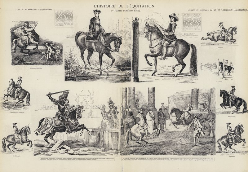 The history of horse riding by French School