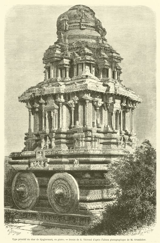 Primitive type of the Juggernaut chariot, in stone