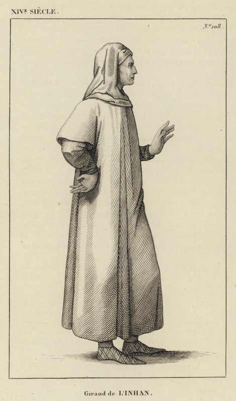 14th Century, Giraud de l'Inhan (engraving) by French School