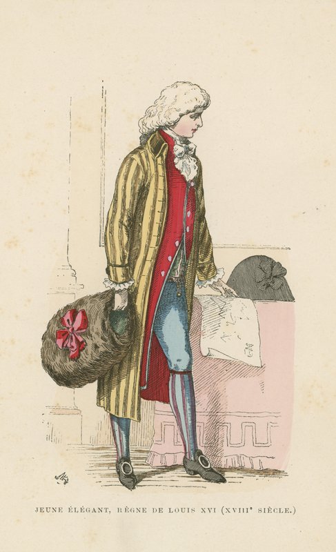 Young French dandy of the reign of Louis XVI, 18th Century