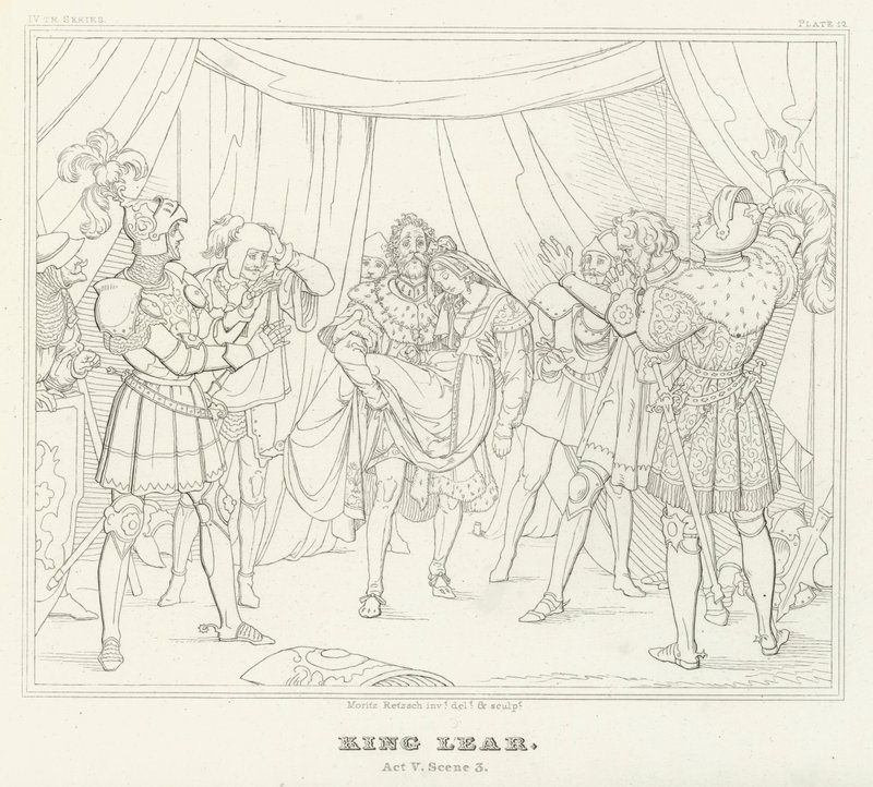 King Lear, Act V, Scene 3 by Friedrich August Moritz Retzsch