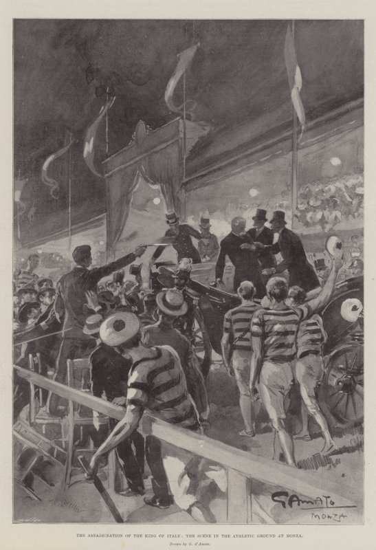 The Assassination of the King of Italy, the Scene in the Athletic ...