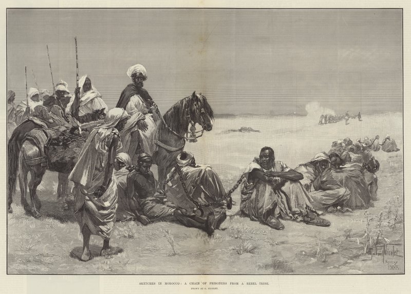 Sketches in Morocco, a Chain of Prisoners from a Rebel Tribe