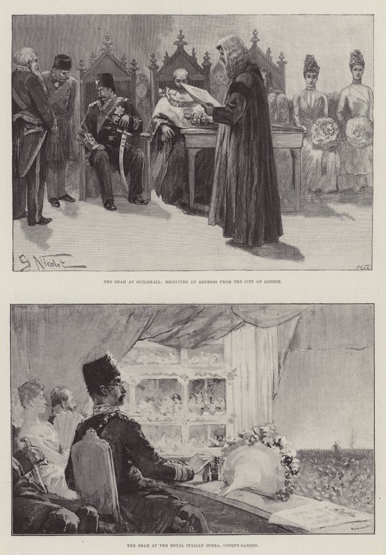 The Visit of the Shah by Gabriel Nicolet: Fine art print