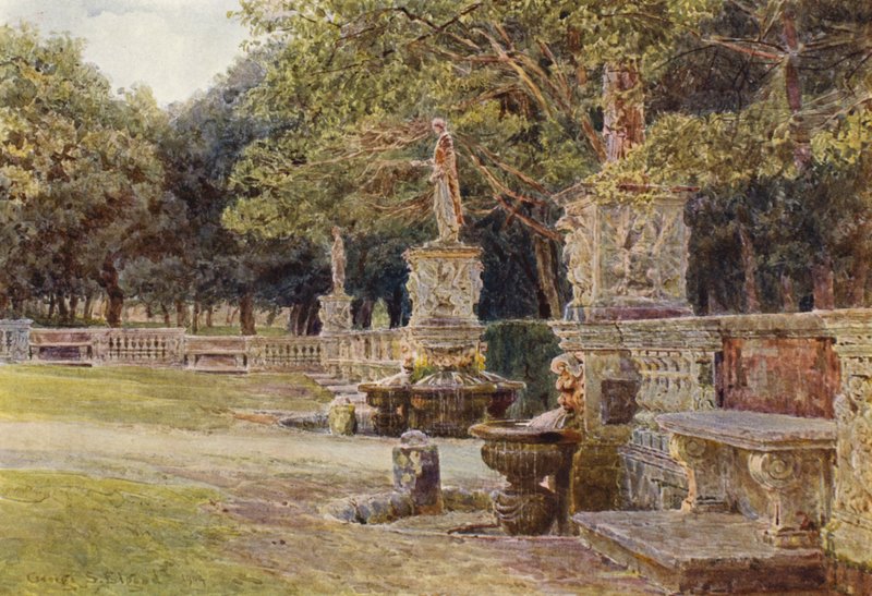 Italian Gardens: Forecourt, Villa Borghese