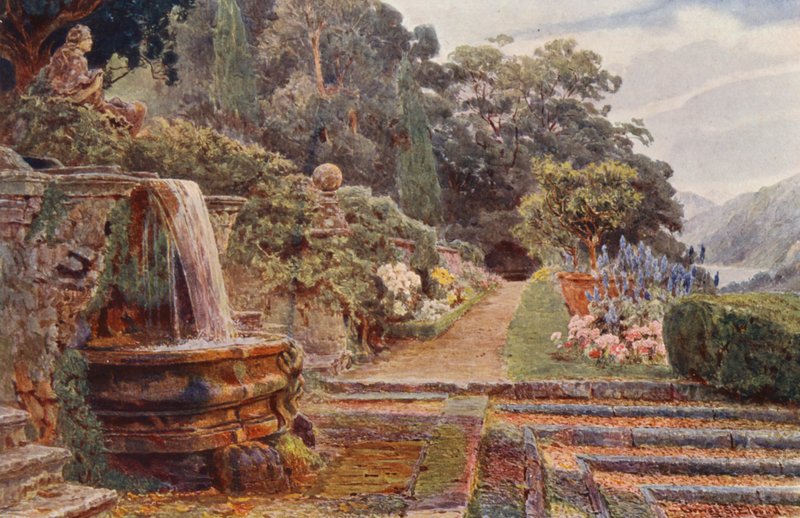 Italian Gardens: Villa Cicogna, Below the Cascade