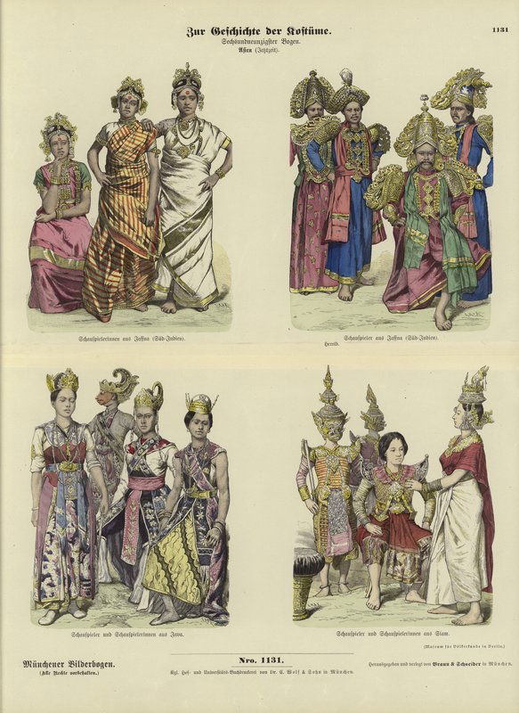 Asian Actors Costumes, Late 19th Century by German School