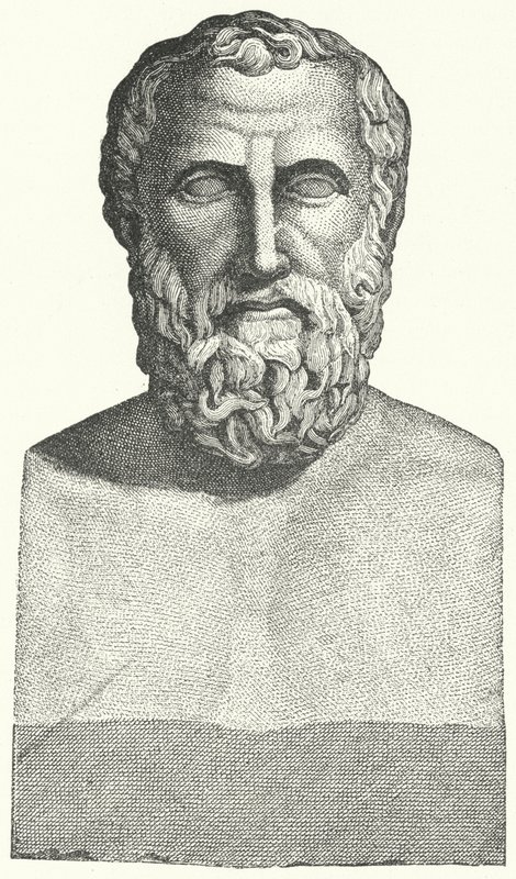Bust of the Ancient Greek poet Archilochus by German School
