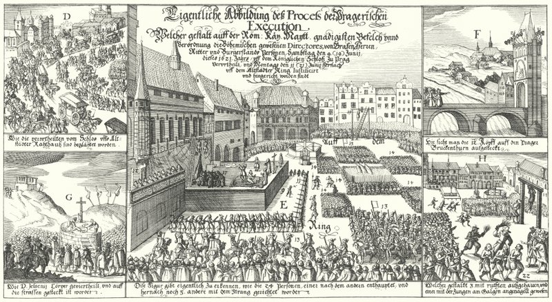 Execution of Members of the Protestant Bohemian Revolt in the Old Town ...