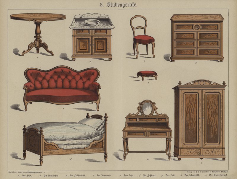 Furniture by German School: Highest-quality art reproduction