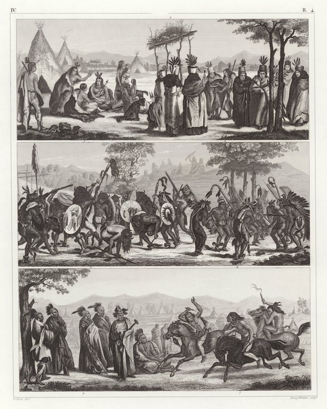 Native American Indians by German School: Fine art print