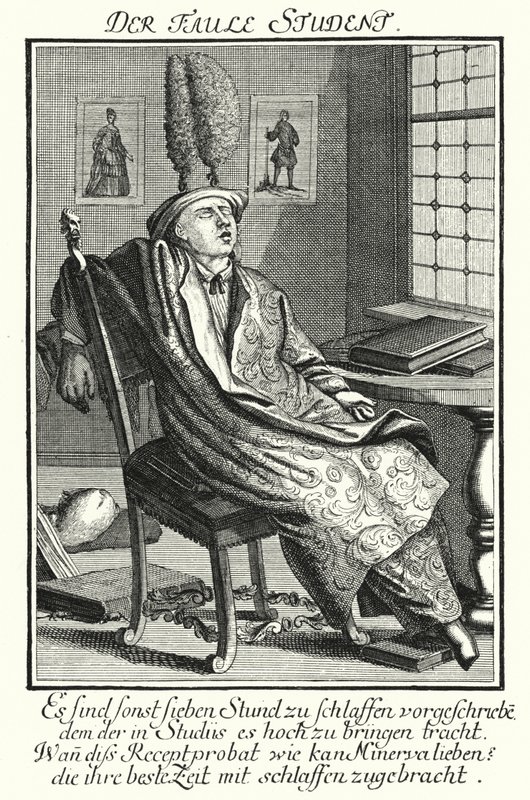 The Lazy Student by German School: Premium art reproduction