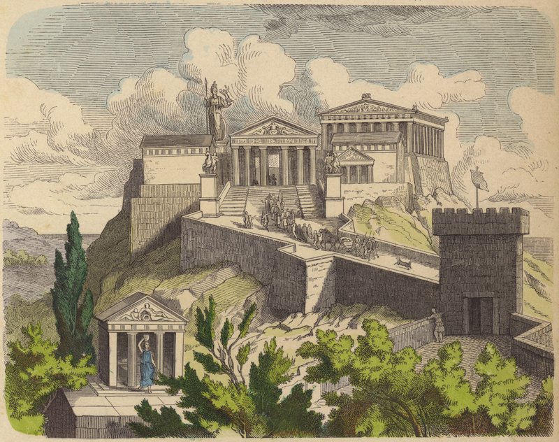 The Parthenon on the Acropolis, Athens by German School