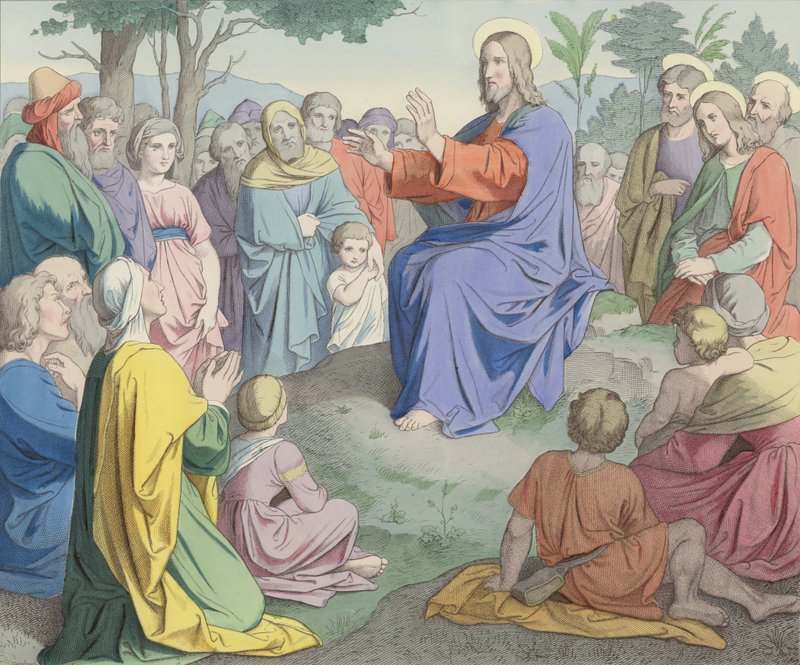 The Sermon on the Mount by German School: Fine art print