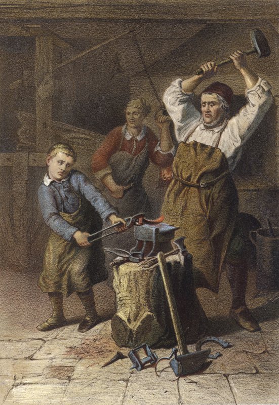 Medieval Blacksmith Painting The Personification Of Mother Nature