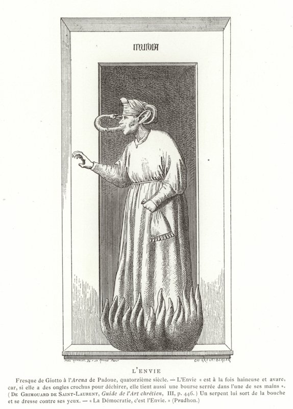 Envy by Giotto di Bondone: Highest-quality art reproduction