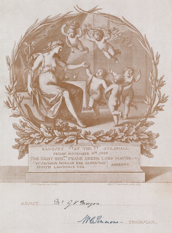 Invitation to a Banquet at the Guildhall, London, on 9 November 1900