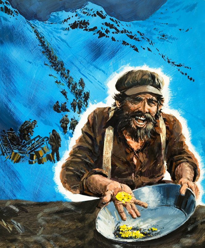 Panning for Gold During the Klondike Gold Rush