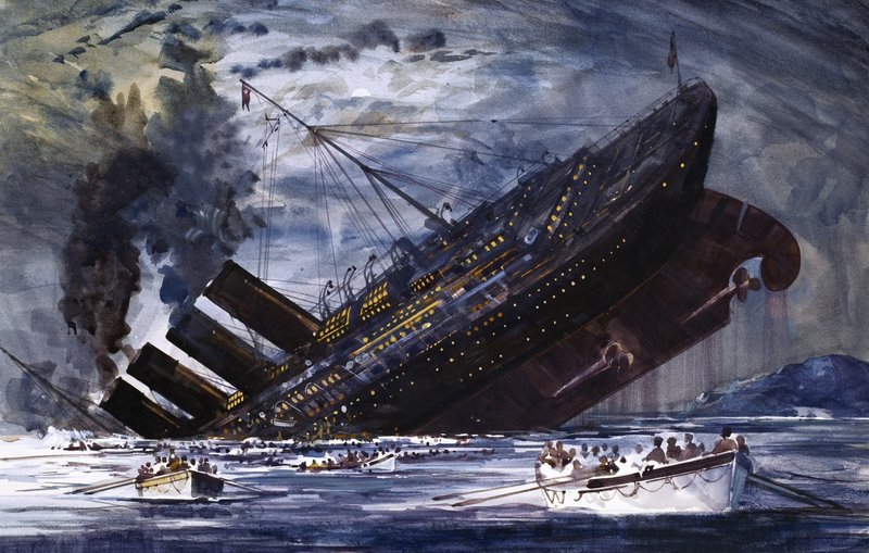 The Sinking of the Titanic by Graham Coton: Fine art print