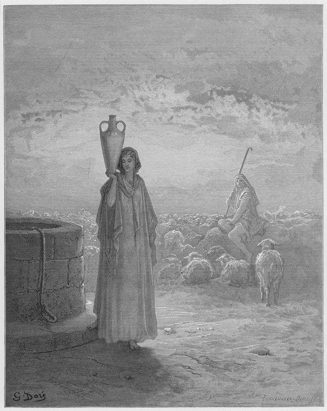 Jacob keeping Laban's flocks by Gustave Dore