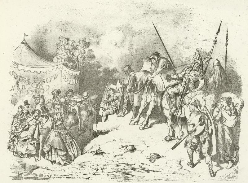 An Ancient Briton Contemplating the Costume of his Descendants