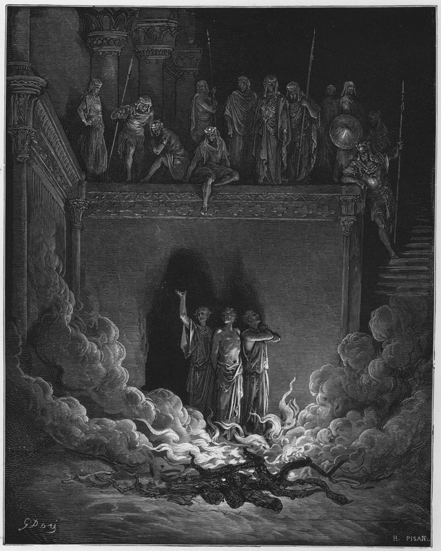 Shadrach, Meshach, and Abed-Nego in the Fiery Furnace