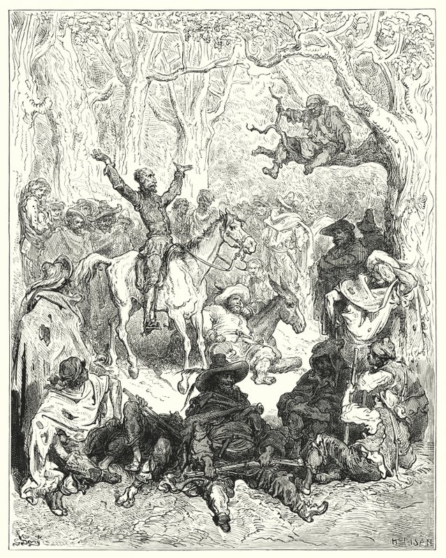 Gustave Dore's Don Quixote: "Don Quixote, mounted on Rozinante ...