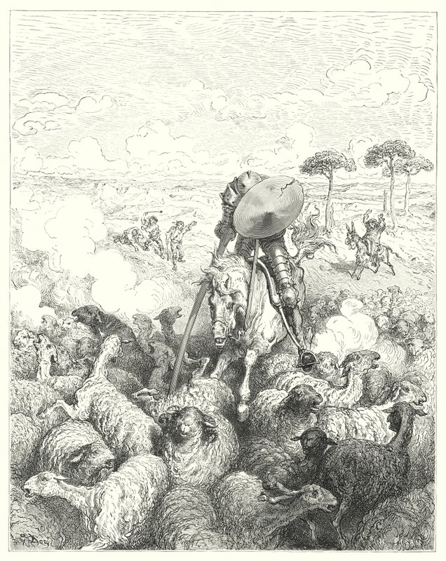Gustave Dore's Don Quixote: He charged the squadron of sheep