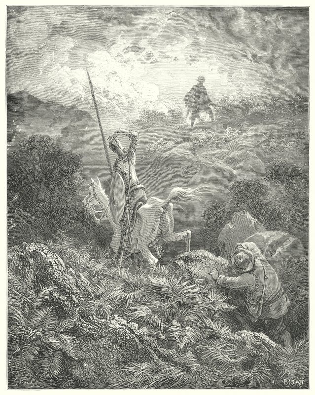Gustave Dore's Don Quixote: 'He spied upon the top of a stony crag just ...
