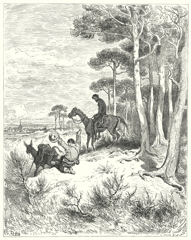 Gustave Dore's Don Quixote: "'Oh, my long-wished for home!'"
