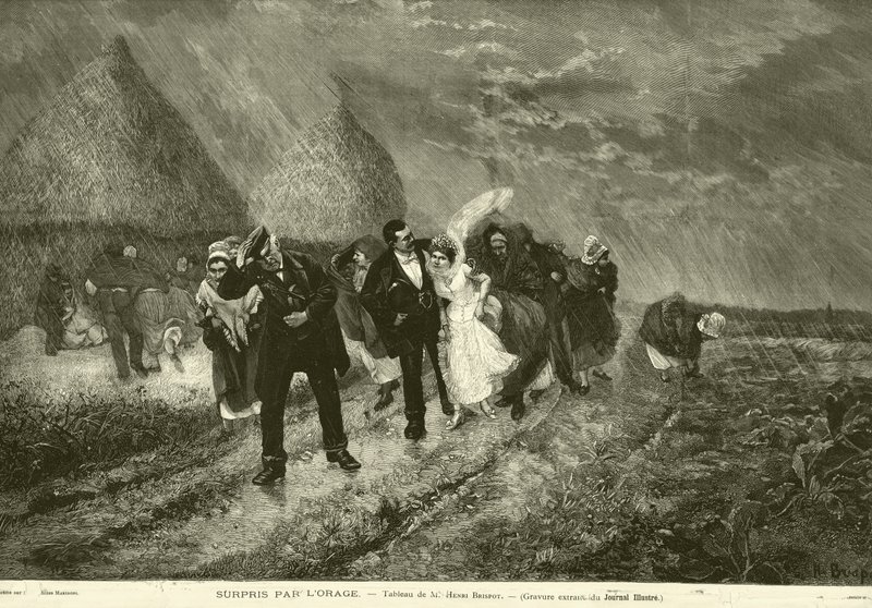 Surprised by the Thunderstorm by H. Brispot