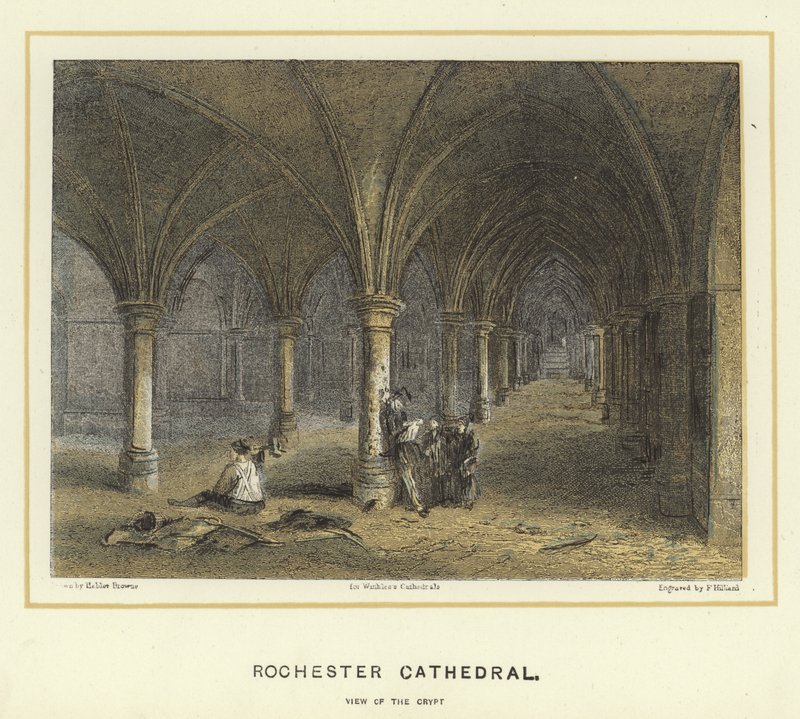 Rochester Cathedral, View of the Crypt