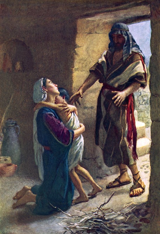 The widow of Zarephath by Harold Copping: Fine art print