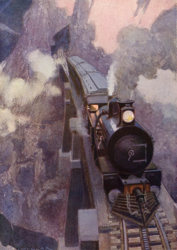 A Mountain Railway by Harold Robert Millar: Fine art print