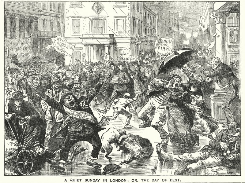 Punch Cartoon: A Quiet Sunday in London; or, the Day of Rest