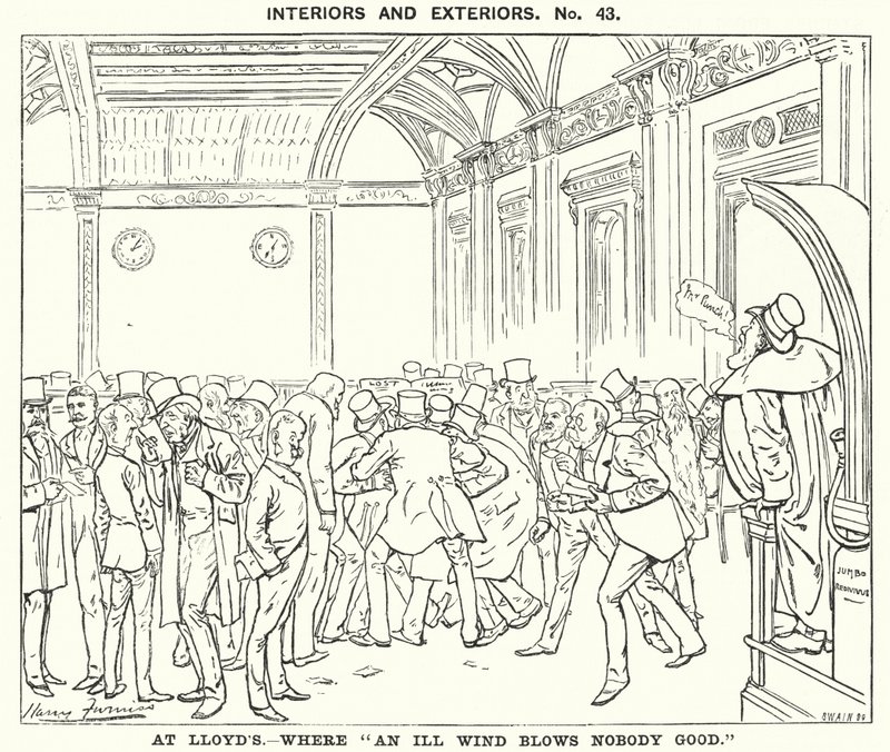 Punch cartoon: At Lloyd's. Where an Ill Wind Blows Nobody Good - Lloyd ...